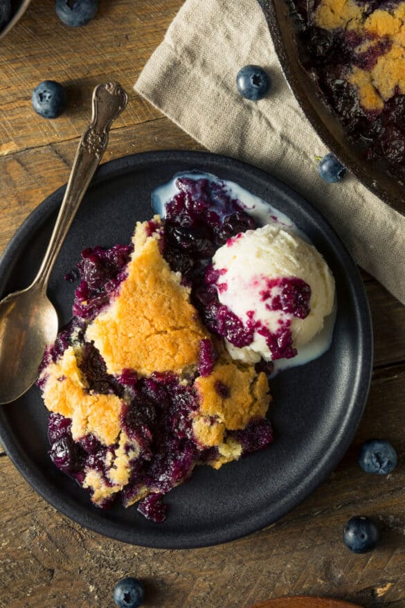 Keto Blueberry Dump Cake - MyKetoPlate