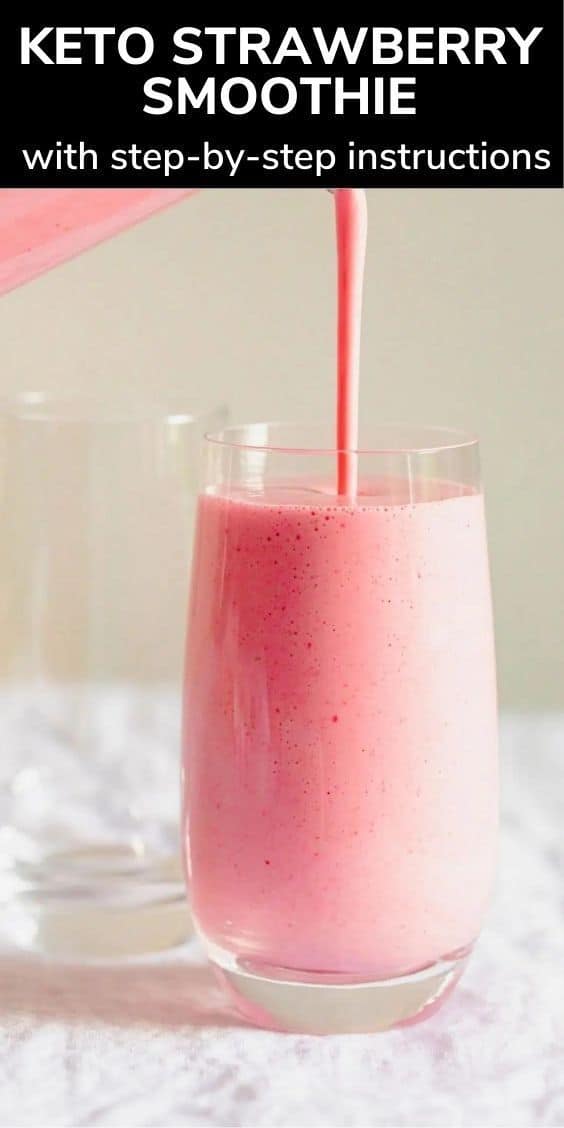 Keto Strawberry Smoothie (4 Ingredients!) - MyKetoPlate