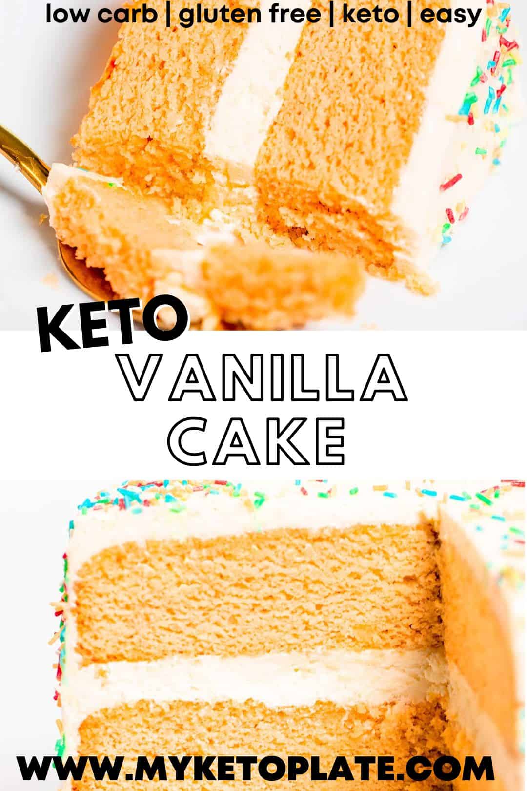 The Best Keto Vanilla Cake - MyKetoPlate
