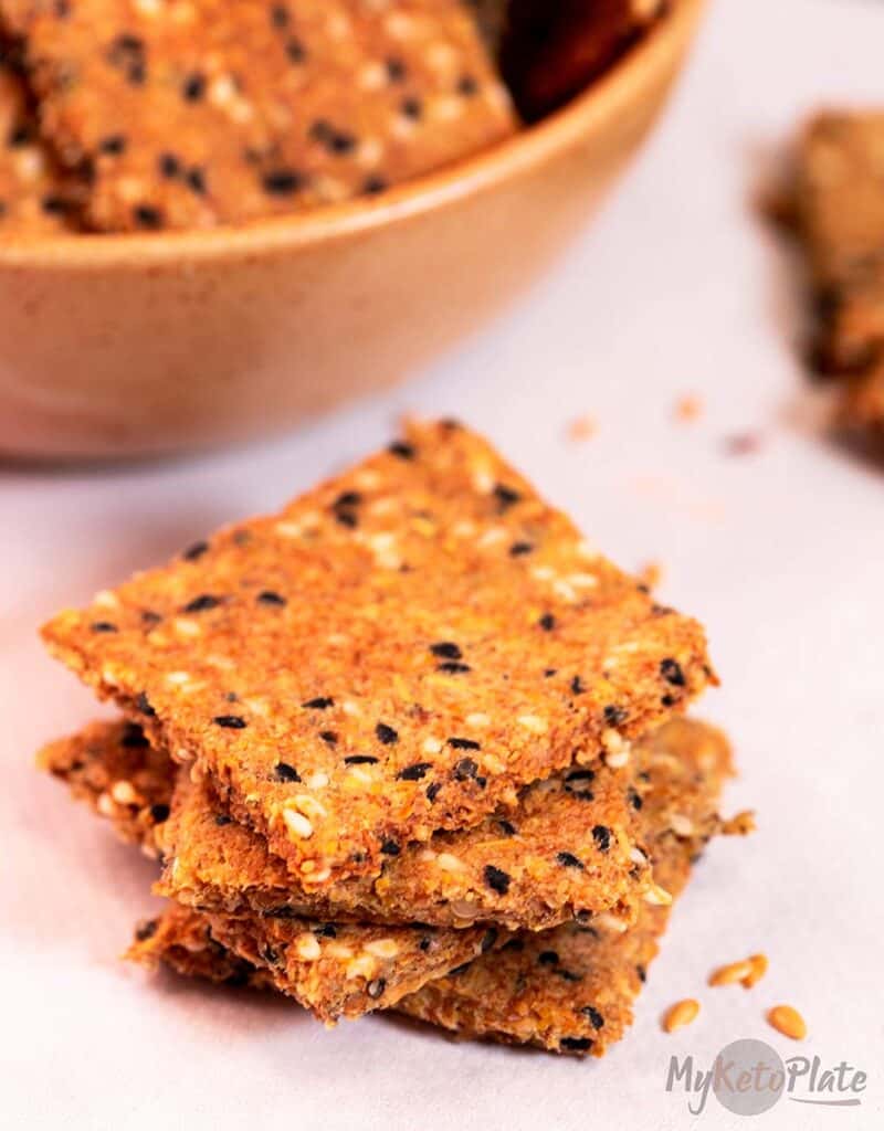 Homemade Flaxseed Crackers - MyKetoPlate