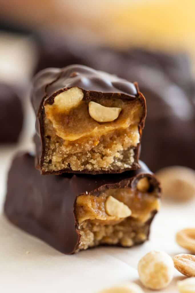 Keto Snickers Bars - MyKetoPlate