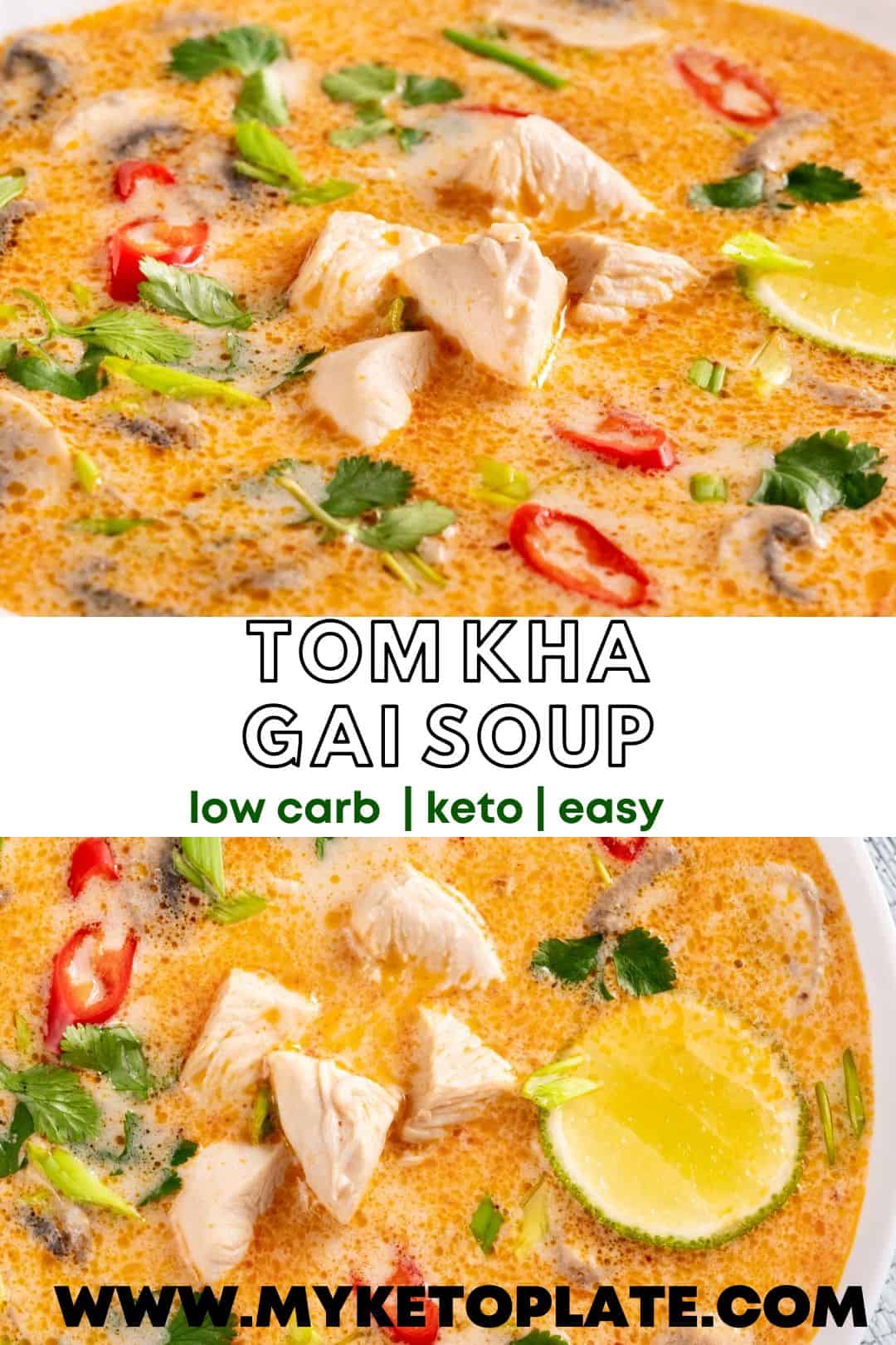 Tom Kha Gai Soup- Thai Coconut Chicken Soup - MyKetoPlate