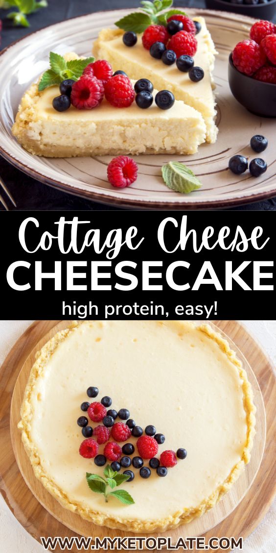 Cottage Cheese Cheesecake (High Protein!) - MyKetoPlate