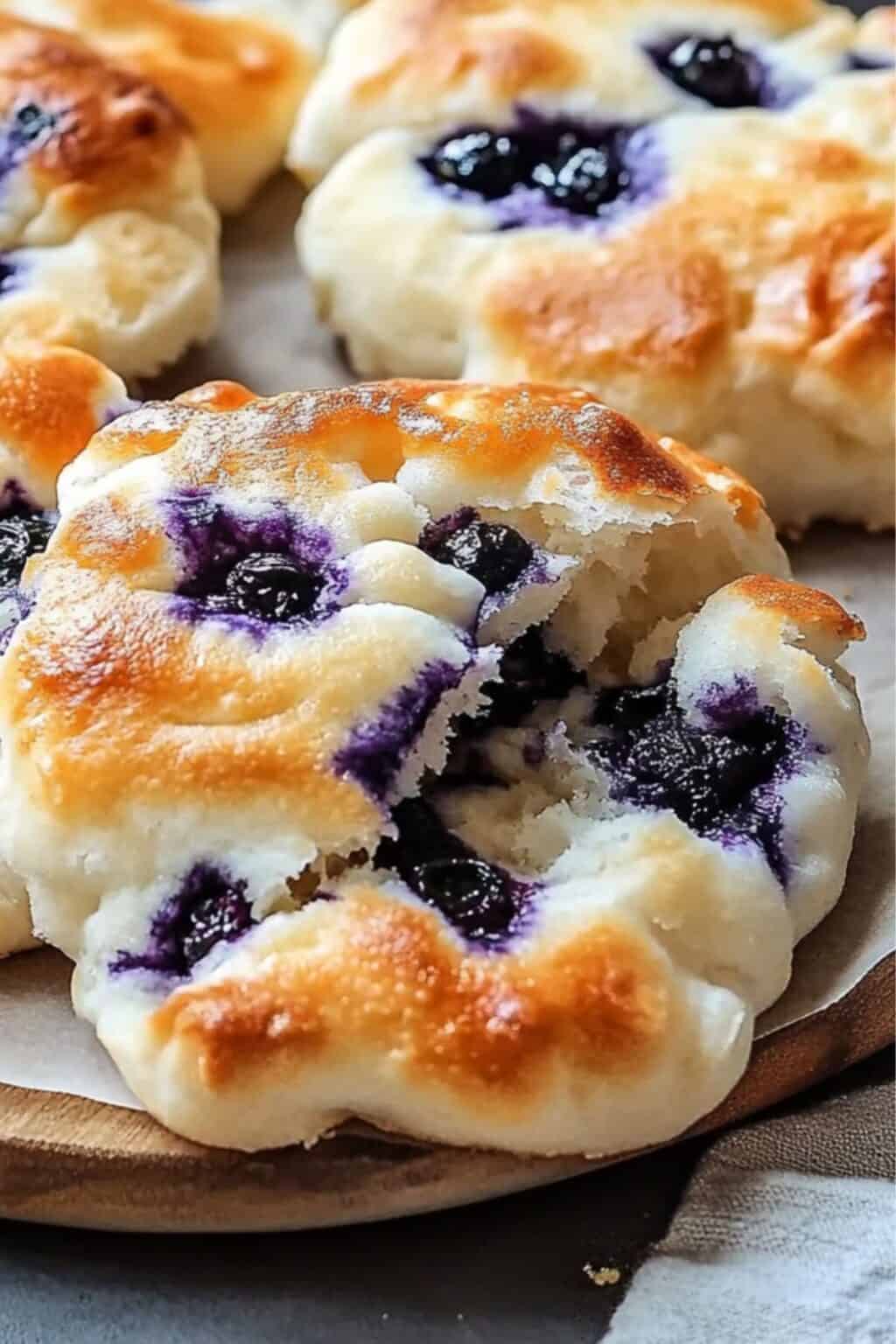 Fluffy Cottage Cheese Blueberry Cloud Bread - MyKetoPlate